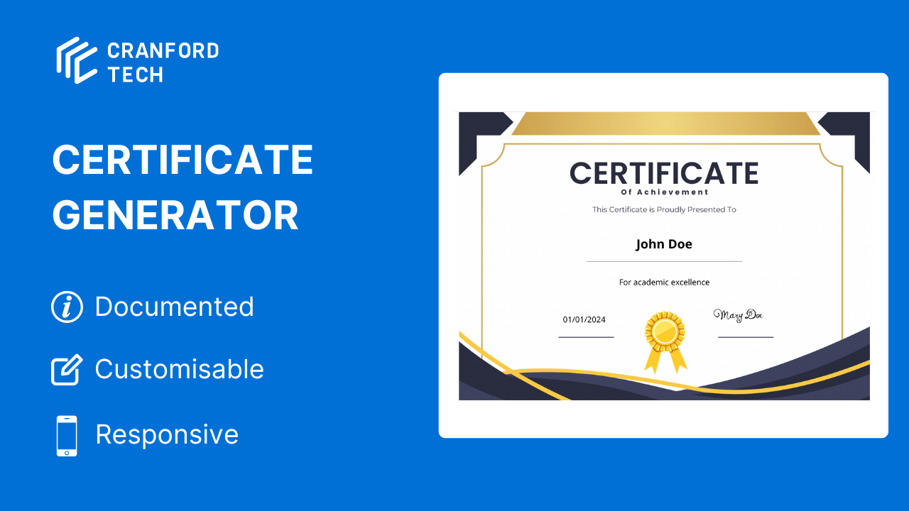 Certificate Generator Template | Bubble